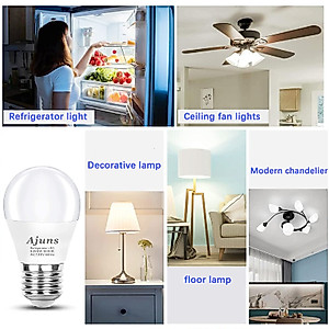Ajuns LED Refrigerator Light Bulb 40W Equivalent 120V Freezer Waterproof Light Bulbs, Energy-Saving A15 Appliance Fridge Light Bulbs,5W Daylight White 5000K E26 Base, Non-Dimmable 2 Packs