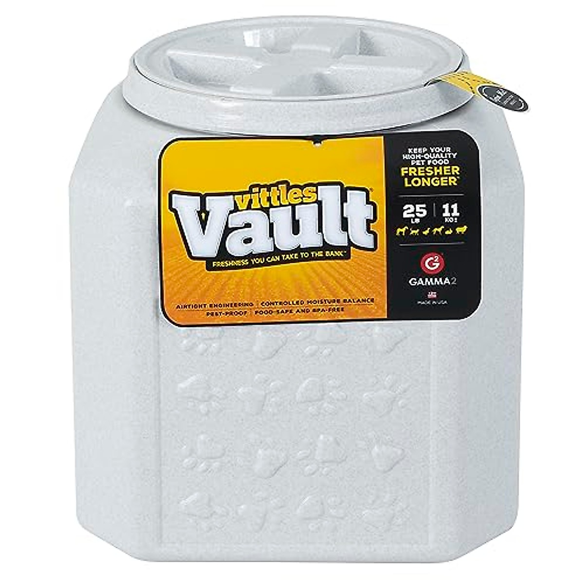 Gamma2 Vittles Vault Dog Food Storage Container, Up To 25 Pounds Dry Pet Food Storage, Made in USA