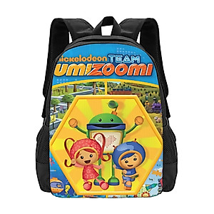 CONPELSON Backpacks Team Anime Umizoomi Adjustable Laptop Backpack Double Shoulder Bag for Women Men Climbing Shopping Work
