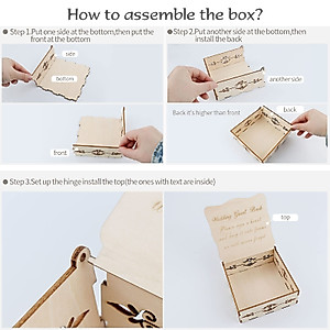 HZGUEOSTB Wedding Guest Book Alternative,with Box and Small Hearts,Personalized Infinity Love Heart Drop Guest Sign for Rustic Wedding Decorations,Anniversary and Birthday(style4, heart)