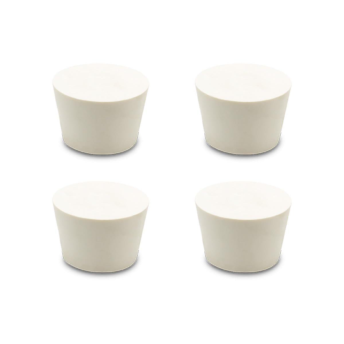 Fermentation Rubber Stoppers Solid Bungs - #8 Rubber Stopper - 4 Pack