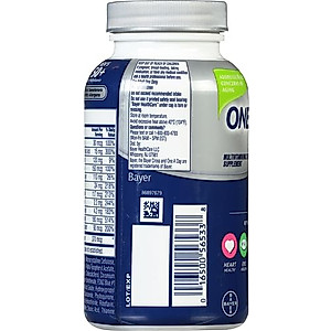 One A Day Men’s 50+ Multivitamins, Supplement with A, C, D, E and Zinc for Immune Health*, Calcium & More, 100 Tablets