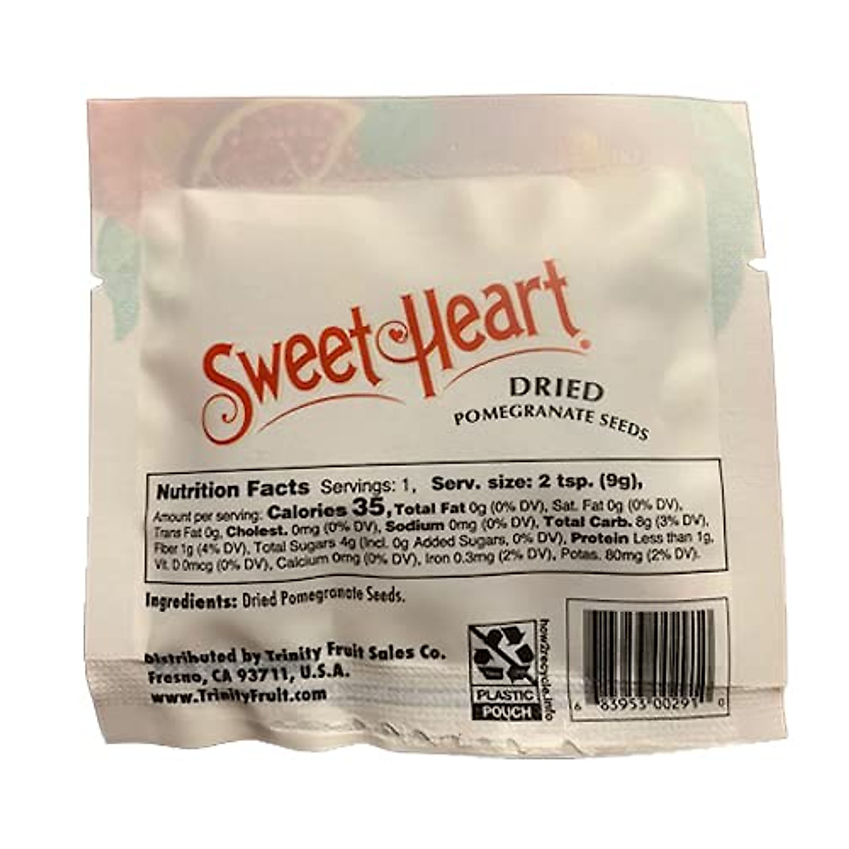 0.3 OZ. SweetHeart Dried Pomegranate Seeds Bags (Pack of 24) | All Natural, No Sugar Added | 100% Fruit | Non-GMO | Vegan | No Refrigeration Needed