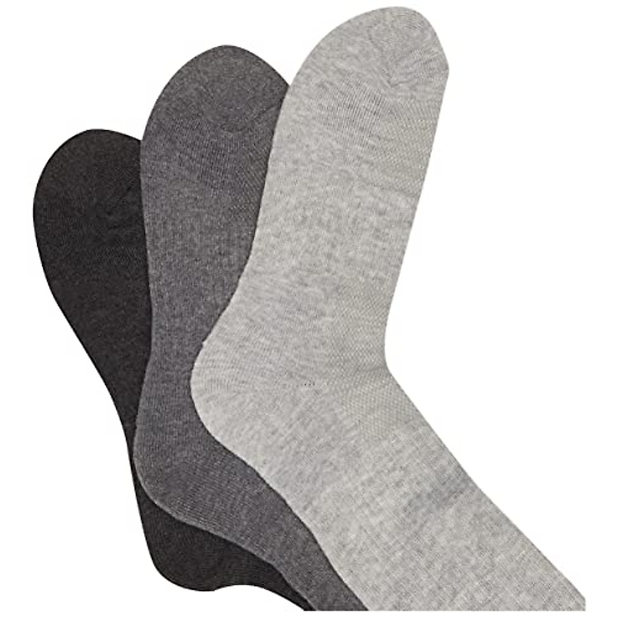 Chaps Men's Cushioned Repreve Athletic Socks-6 Pair Pack-Running Breathable Front Mesh and Arch Support, Crew-Gray Heather, 6-12