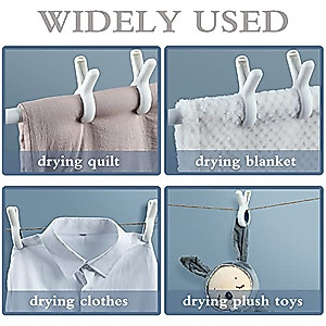 Acdion Plastic Clothes Pins Pack of 6 Heavy Duty Indoor Outdoor Laundry Clips for Bedclothes Throw Blankets Quilts Home Office Beach Towel Windproof