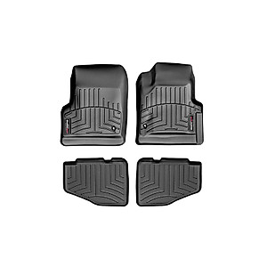 WeatherTech Custom Fit FloorLiners for Jeep Wrangler 2-Door, Wrangler Unlimited 2-Door - 1st & 2nd Row (44042-1-2), Black