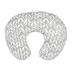 Nursing Pillow Covers for Baby Girl, 2 Pack Nursing Pillow Slipcovers for Breastfeeding Moms, Soft and Stretchy Safely Breastfeeding Pillow Cover for Infant(Black)