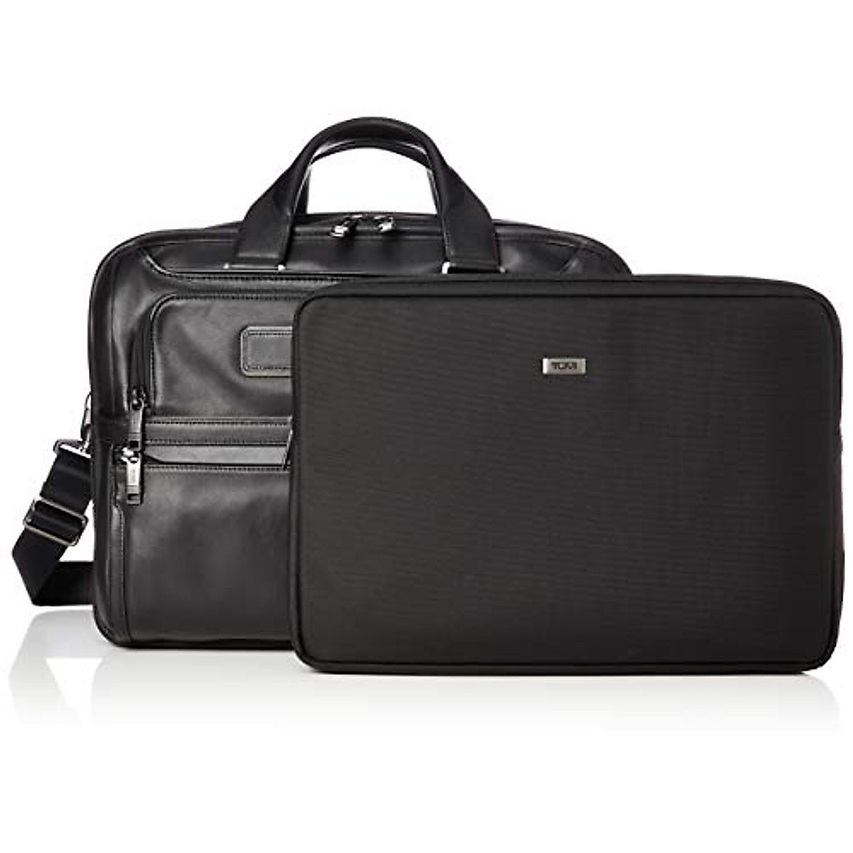 Tumi Briefcase, Official Genuine Alpha Expandable Organizer Laptop Brief, Black