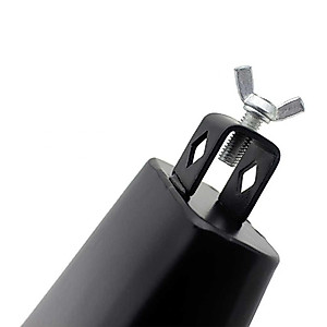 Cowbell Drum Cencerro,Plastic Cow Bell,Latin Percussion Cowbell 6 Inch Metal Cowbell Noise Maker with Handle for Drumset Kit Percussion Come with Stick Black Cow Bells Cowbell Drum Musical Cow Bell