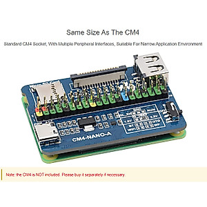Nano Base Board (A) for Raspberry Pi Compute Module 4 Lite/eMMC,with Raspberry Pi 40PIN GPIO Interface, USB 2.0, MIPI CSI-2 Port