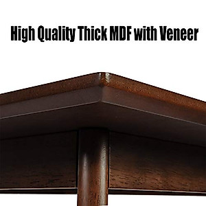 KARMAS PRODUCT Square 4-Person Wood Dining Table for Kitchen Modern Home Furniture Espresso (Table)