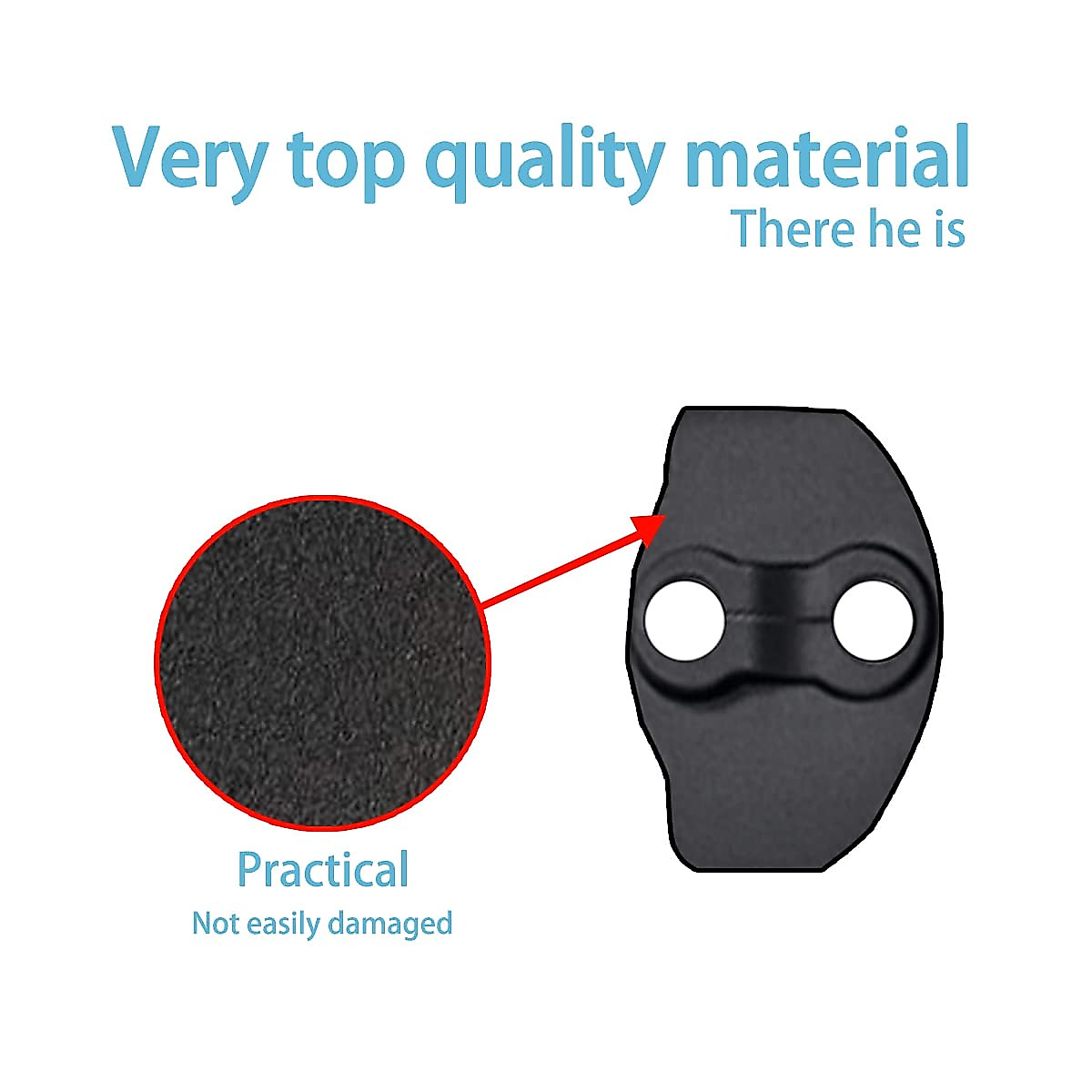 BELOMI Tesla Model 3/Y Door Lock Cover, 4 Door Lock Protector and 4 Door Stopper Covers, Auto Door Latches Protection Guard, Set of 8 for Tesla Accessories