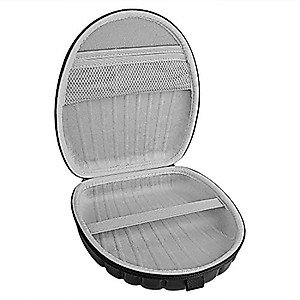 Geekria Seashell Case Compatible with Audio-Technica ATH-MSR7, ATH-ANC700BT, ATH-SR50BT, ATH-SR30BT Headphones, Replacement Protective Hard Shell Travel Carrying Bag with Cable Storage (Black)