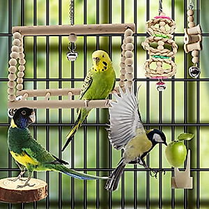 Bird Toys Parakeet Cage Accessories, PietyPet 13pcs Bird Parakeet Toys, Swing Hanging Standing Chewing Toy, Bird Toys for Parakeets, Cockatiel, Parrot