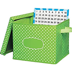 Teacher Created Resources Lime Polka Dots Storage Box (TCR20820)