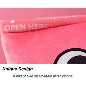 Nenalayo Plushies Doll a Bag of Axolotl Plush Toy Stuffed Soft Snack Pillow Plush Toy for Birthday Gift, Stuffed Toy Game Pillow Cushion Gift for Kids (Pink 6 Balls)