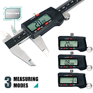 Kynup 0-12 Inch Digital Caliper, Calipers Measuring Tool with IP54 Waterproof Protection, Stainless Steel Design (150/300mm)