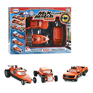 Mix or Match Vehicles, Magnetic Toy Play Set, Race Cars