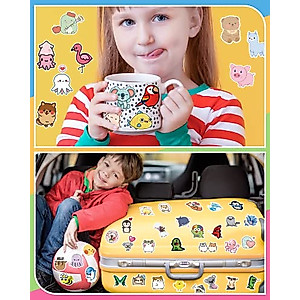 Zartores 300 PCS Cute Stickers for Kids, Water Bottle Stickers, Vinyl Stickers Waterproof Aesthetic Stickers Stickers Pack for Laptop Skateboard, Phone, Kawaii Animal Sticker for Teens, Girls