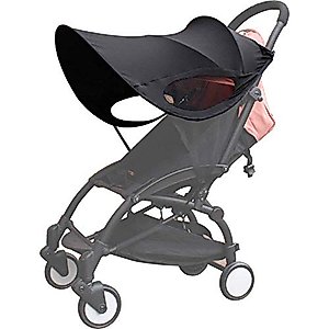 Universal Baby Stroller Sun Shade Sun Protection Sun Shade for Strollers Car Seats Pram Pushchair Buggy Baby Stroller Sun Shield Sun Rain Canopy Cover Awning Anti-UV Toddlers Stroller Canopy Sun Shade