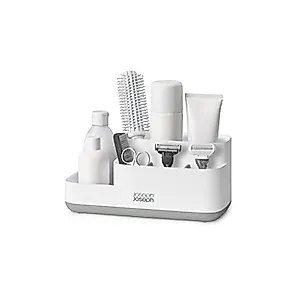 Joseph Joseph 70513 EasyStore Bathroom Storage Organizer Caddy Countertop, Gray, 11.9 x 11.6 x 24.9 cm