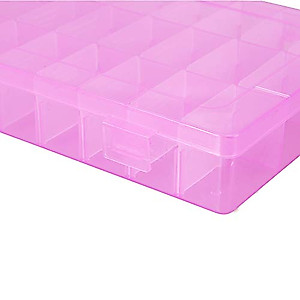 Jewelry Box Organizer Storage, 24 Grids Plastic Jewelry Adjustable Divider Container Detachable Beads Earrings Storage Case()