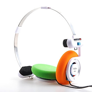 GVOEARS Replacement Cushion Ear Pads for Koss Portapro Headphones 2 Pairs (Green+Orange)