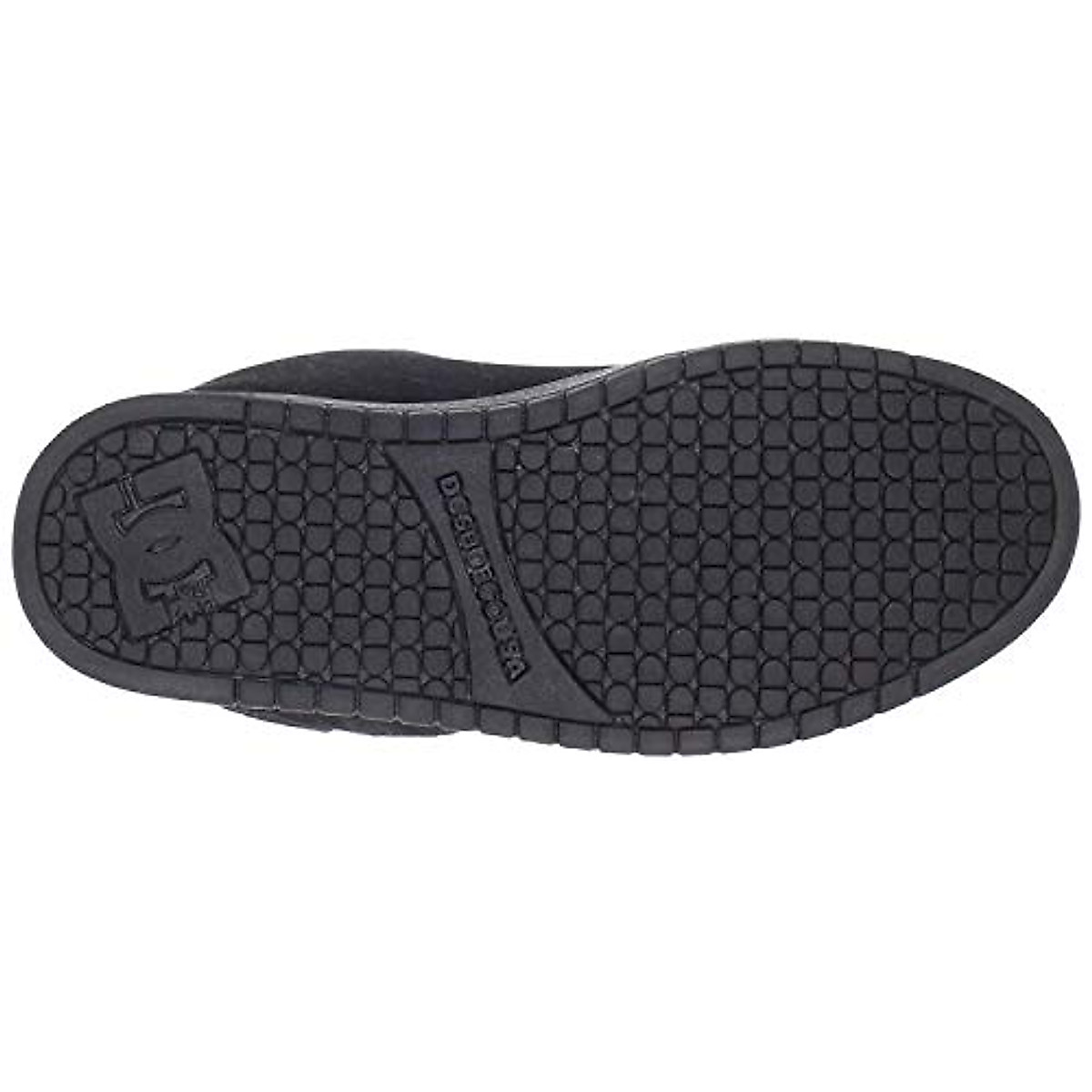 DC mens Court Graffik Casual Skate Shoe, Black/Black/Black, 9.5 US