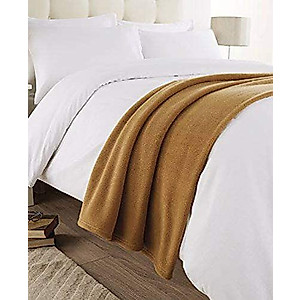 Marquis Mills Serenity Fleece Blanket/Bed, Sofa, Couch Throw King Size - 100% Spun Polyester 320 GSM - Anti-Pill - Super Soft, Warm & Cozy 108 Inch x 90 Inch - Blue