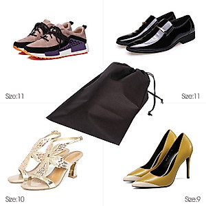 12 Pack Shoe Bags for Travel Non-Woven with Rope for Men and Women Large Shoes Pouch Storage Packing Organizers