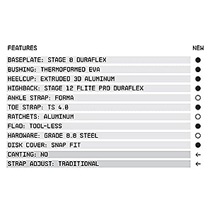 Union Flite Pro Snowboard Bindings Black Sz L (10.5+)