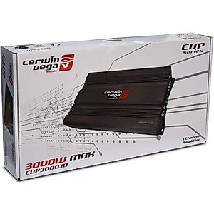 CERWIN-VEGA! CVP 600W RMS 1 Channel Class AB Monoblock Amplifier, High-Power Car Audio Amp with 2-Ohm & 4-Ohm Stability, Enhanced Bass Boost for Superior Car Speakers Performance - CVP3000.1D