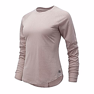New Balance Women's Q Speed Jacquard Long Sleeve 21, Logwood, Medium