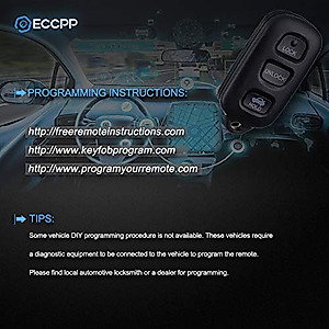 ECCPP Replacement fit for Keyless Entry Remote Key Fob for TOYOTA Sienna Solara Camry Corolla Matrix/Pontiac Vibe GQ43VT14T (Pack of 2)