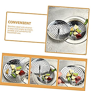 CIYODO 6pcs Sewer Filter Stainless Strainer Sink Drain Basket Kitchen Sink Strainer Sink Strainers for Kitchen Sink Stainer Steel Strainer Bath Sink Filter Screen Stainless Steel Metal