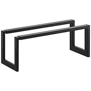 Red Co. Minimalistic Modern Expandable Shoe Rack, Slim Line Adjustable Footwear Storage and Organization, Black