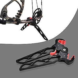 Archery Bow Stand Rack Folding Portable Compound Bow Clamp Kick Stand Holder Leg Rack Bracket Long/Short(Long) Archery Bow Stand for Compound Bow Bow Stand for Compound Bow