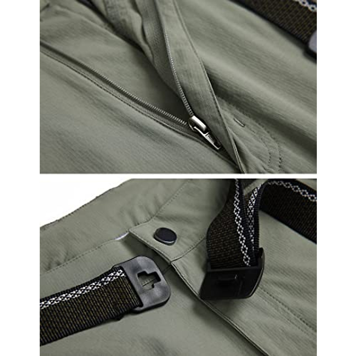 WENRONSTA Men's Hiking Work Cargo Pants Quick-Dry Lightweight Waterproof 6 Pockets Outdoor Mountain Fishing Camping Pants Sage Green M