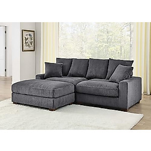 Oadeer Home Modular Sectional, Dark Gray