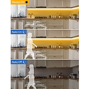 MATICOD Motion Sensor Light Indoor Under Bed Lights Under Cabinet Lights, Motion Activated Led Light Strip for Bedroom,Warm White LED Closet Lights Motion Sensored Under Cabinet Lighting NO APP