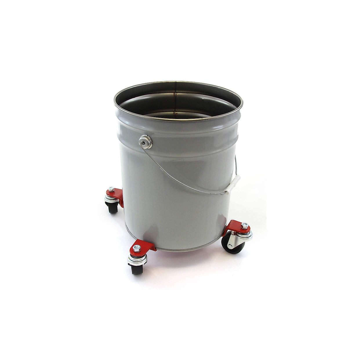 Steel Heavy Duty 5 Gallon Drum Bucket Dolly Dollies Steel Frame Easy Push Roll Swivel Casters