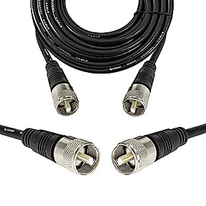 Coax Cable - Coaxial Cable Connector - 6ft Antenna Cable - Coax Connector - Coax Cable Connector - RG8X Coaxial Cable - UHF Antenna Cable - Male To Male Cable - RG8X Coax - 1.8 Meters - STEREN 205-706