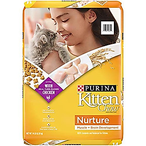 Purina Kitten Chow Dry Kitten Food, Nurture Muscle + Brain Development - 14 lb. Bag