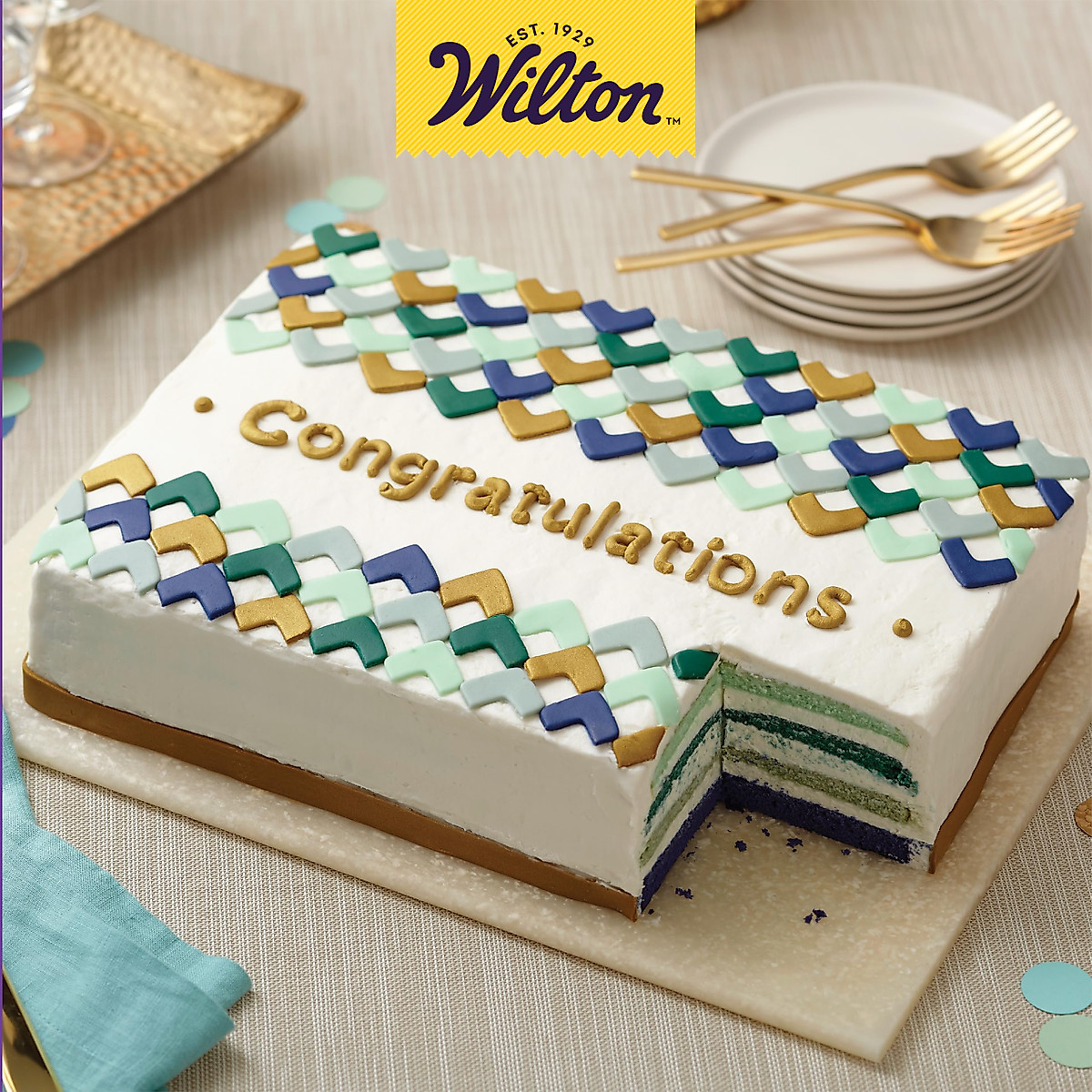 Wilton Easy Layers Sheet Cake Pan, 2-Piece Set, Rectangle Steel Sheet Pan