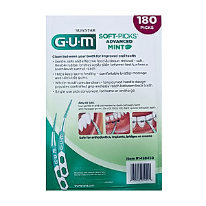 GUM SOFT PICKS MINT 180 PICKS