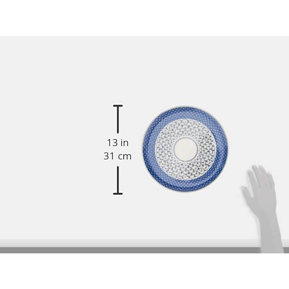 Villeroy & Boch Casale Blu Pizza/Buffet Plate, 12.5 in, White/Blue