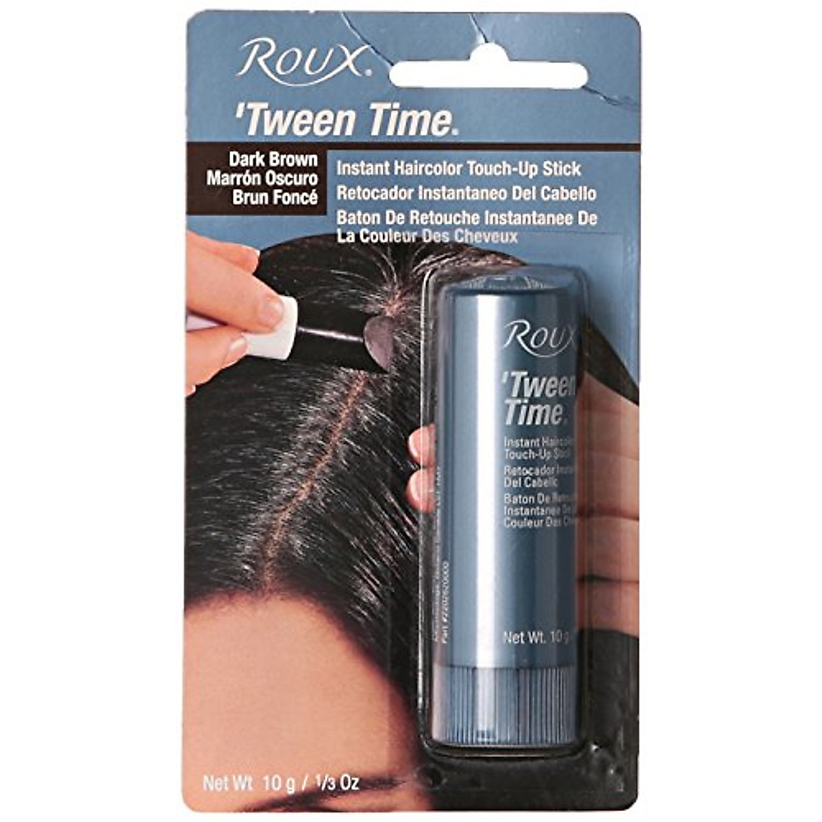 Roux Instant Root Concealer by Roux, Brown Hair Color, Temporary Touchup Stick, Pack of 1