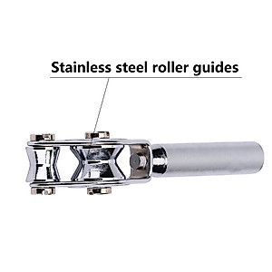 Vbestlife Fishing Roller Guide Tip Top Fishing Pole Rod - Stainless Steel Roller Rod Tip Guide Sea Boat Fishing Trolling Tackle Accessory Silver (8#)