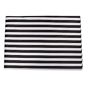 Md trade Stripes Tissue Paper Stripes Wrapping Paper, Black and White, 28 Inch by 20 Inch, 30 Sheets