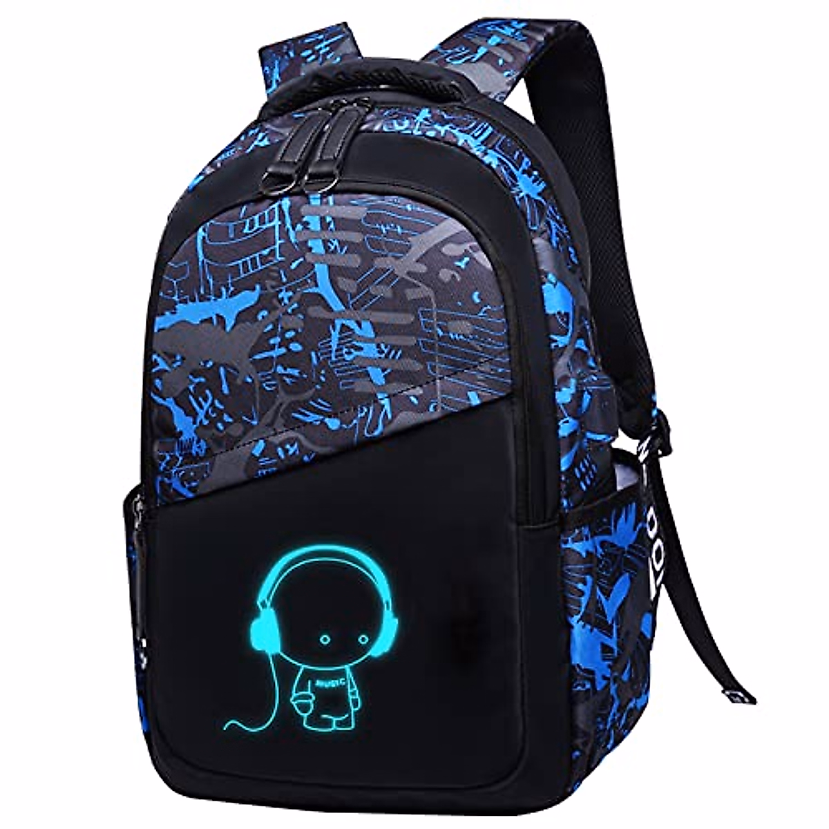 Oslimea Backpack for School Boys Backpacks Anime Cartoon Luminous Backpack Teens School Bag Cute Bookbag for Middle School High School Waterproof Laptop Backpack for Travel
